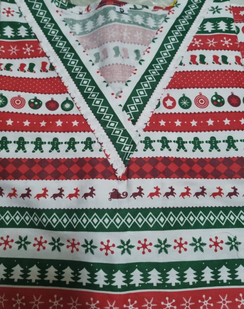 Christmas Top - Stripes - Viva Scrubs